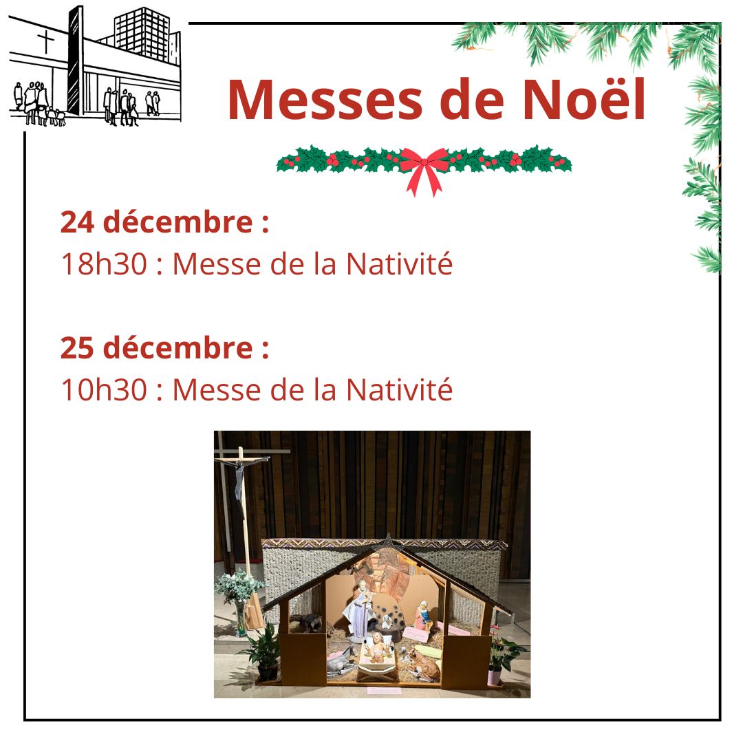 Messes de Noël (HORAIRES) – Paroisse du Bon Pasteur
